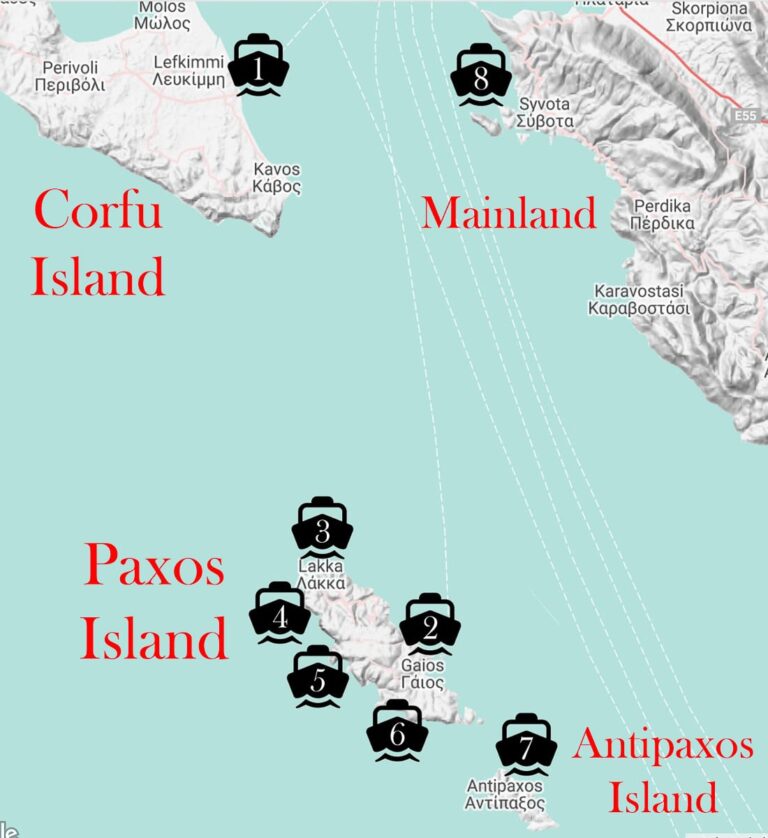 The Greek Islands Paxos and Antipaxos: A Day Trip from Corfu
